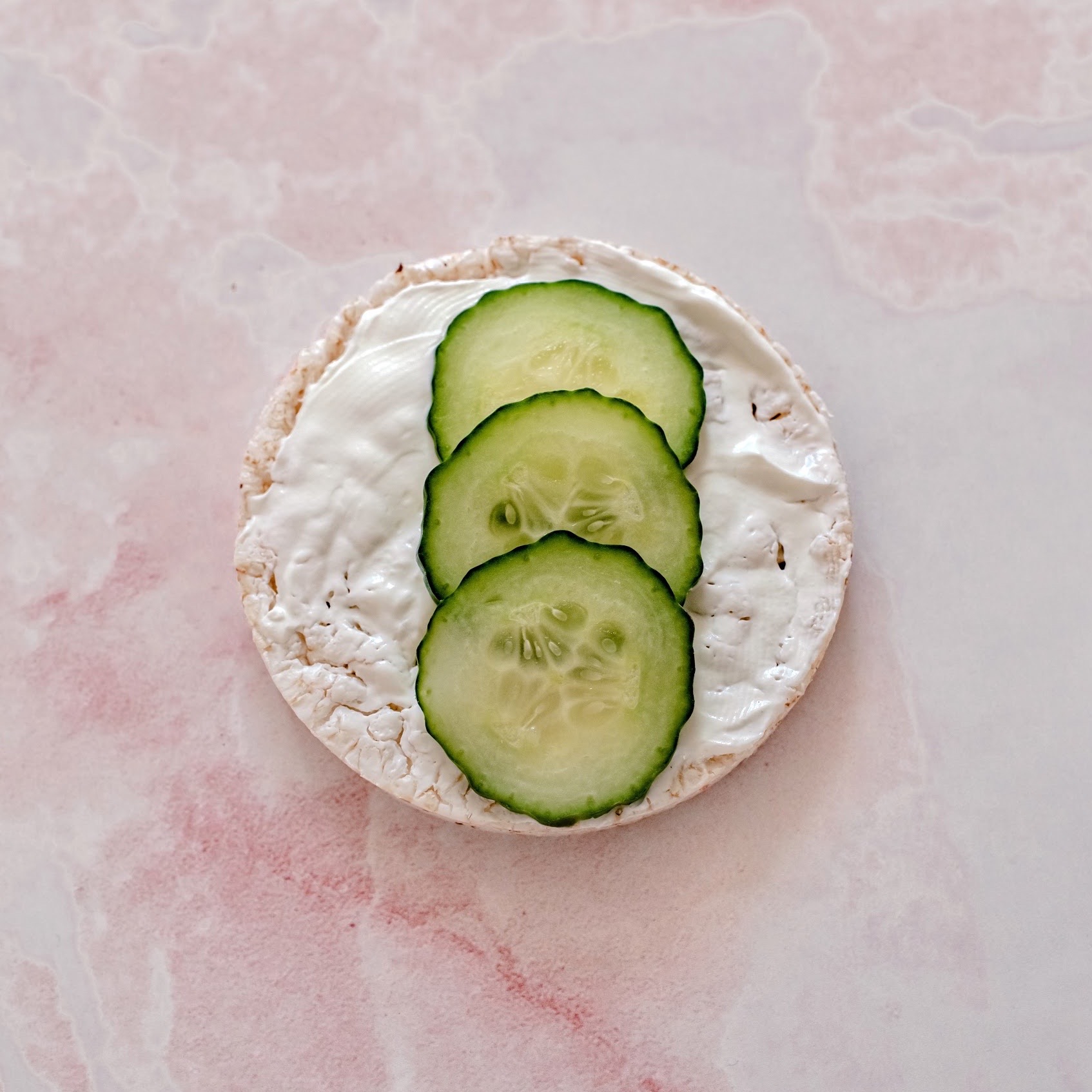 Cheese-spread-and-cucumber-rice-cake-topping - FashionForRoyals